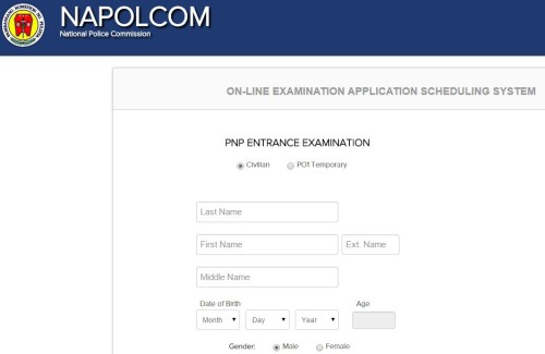 NAPOLCOM On-Line Exam Application and Scheduling System for October ...