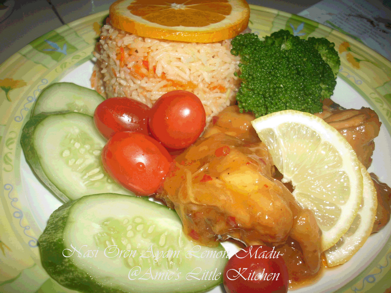 Nasi Oren Ayam Lemon Madu - Amie's Little Kitchen