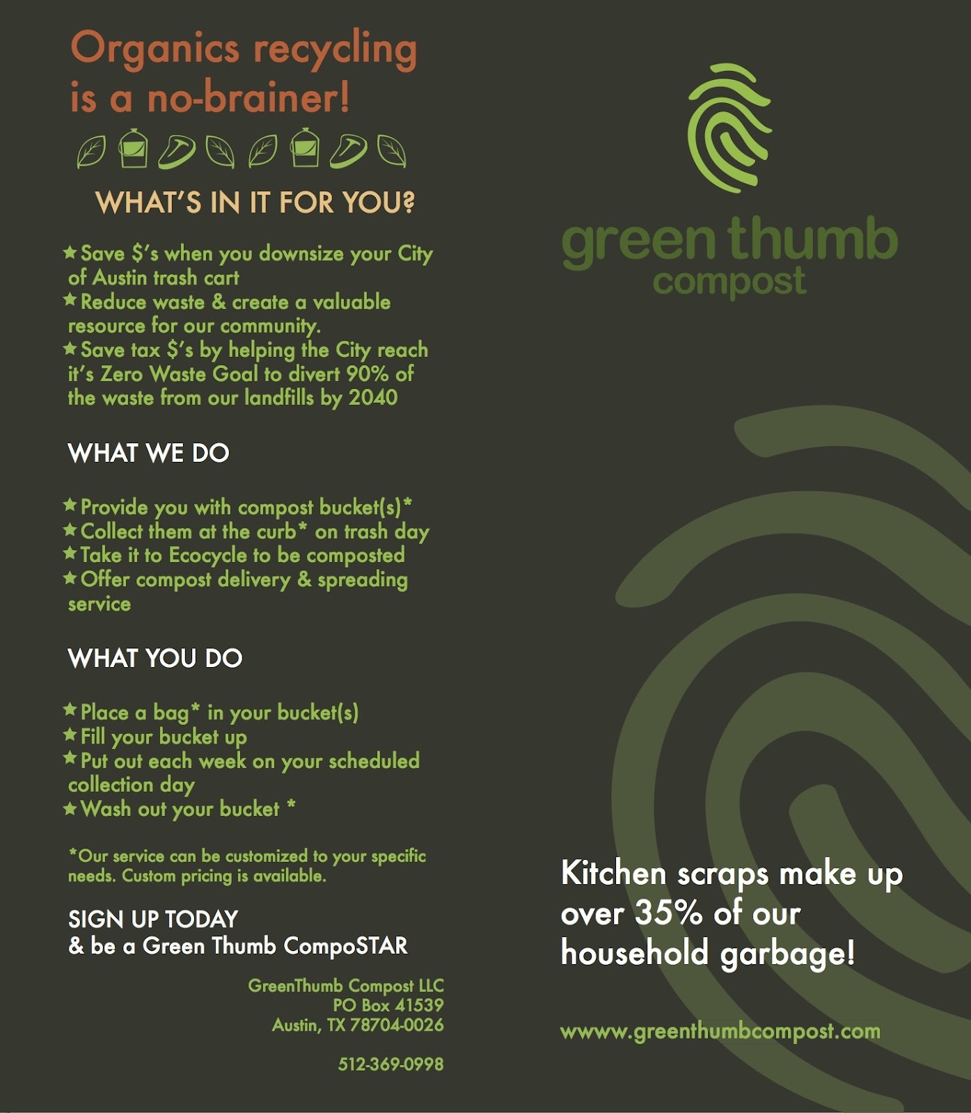 Green Thumb Composting Pamphlet | Au Ink