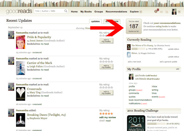 Jasmine Marie: Goodreads :: New Personalized Recommendations Feature!