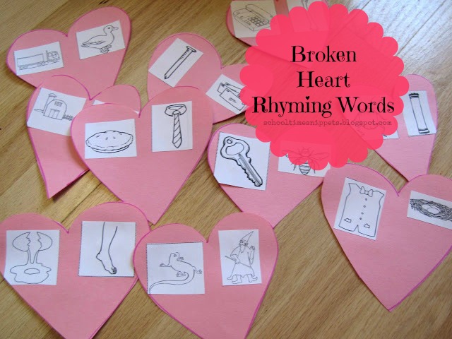 Rhyming Word Puzzles Literacy Activity | School Time Snippets