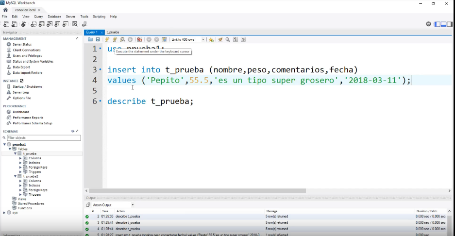 Administración de base de datos