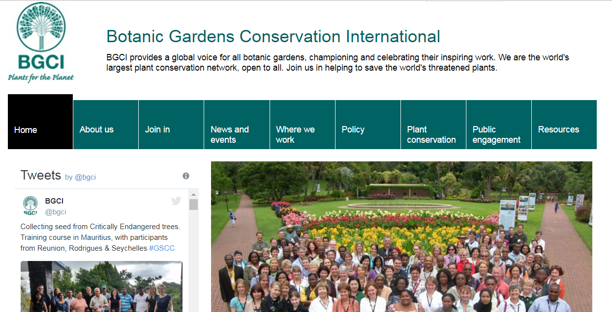 國際植物園保護會 BGCI Botanic Gardens Conservation International | 樹沃客樹藝