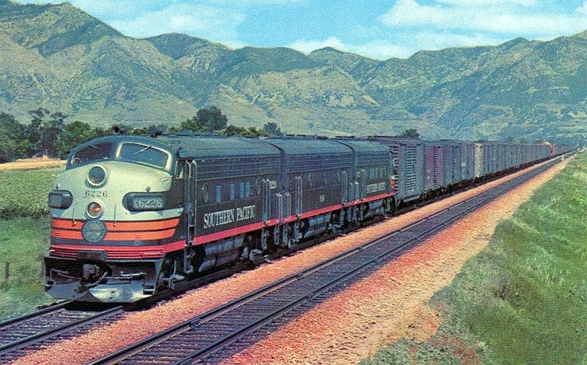 transpress nz: Southern Pacific F units, 1956