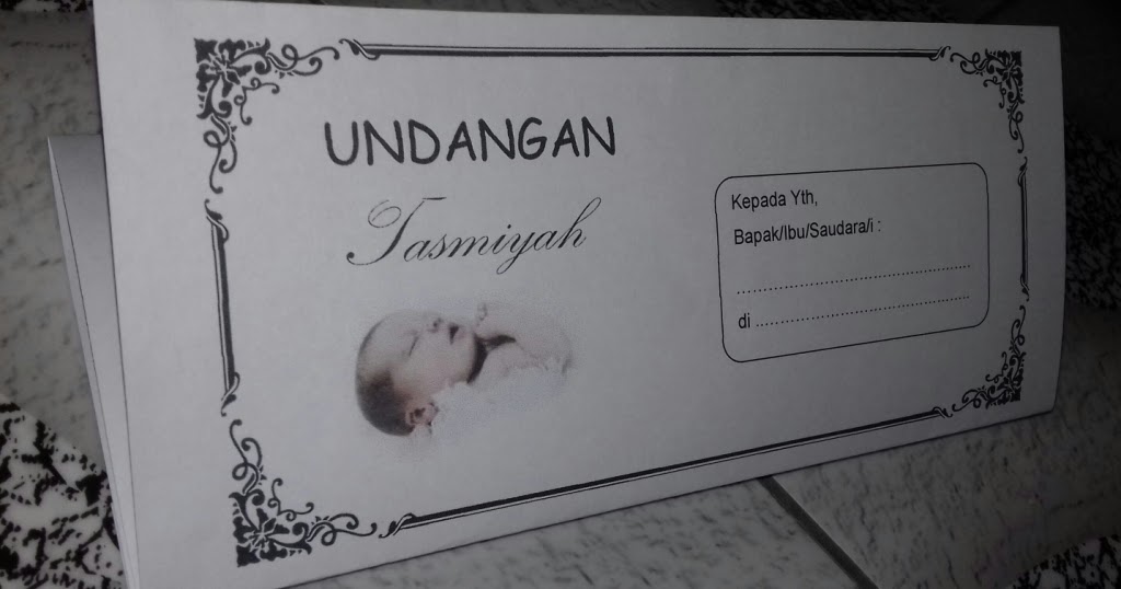 Contoh undangan Tasmiyah terbaru dan unik file Word - mastimon.com