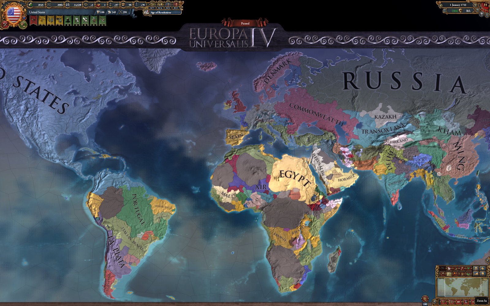 taw's gaming: Italy Megacampaign: Part 22: 1705-1723: Global American ...