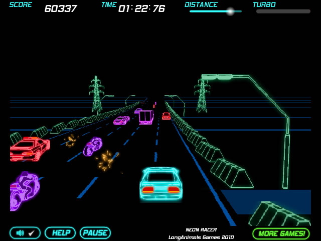 Race Car Games Online: Neon Race