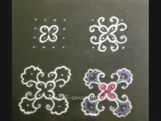 Small rangoli with dots