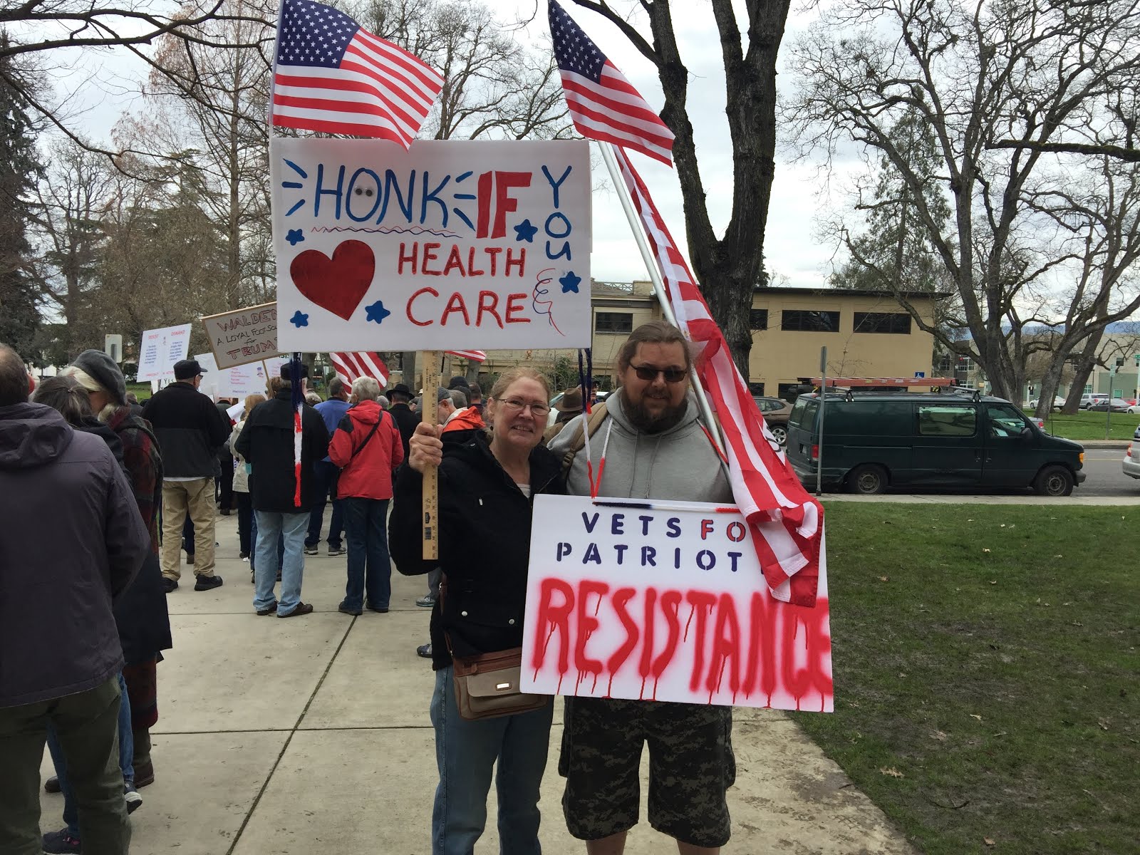Up Close, with Peter Sage: Photos of an Indivisible Rally