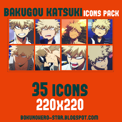 Boku no Hero Star: Bakugou Katsuki Icons Pack