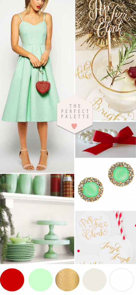 Mint Meets Candy Apple Red: Holiday Inspired Party Palette | The ...