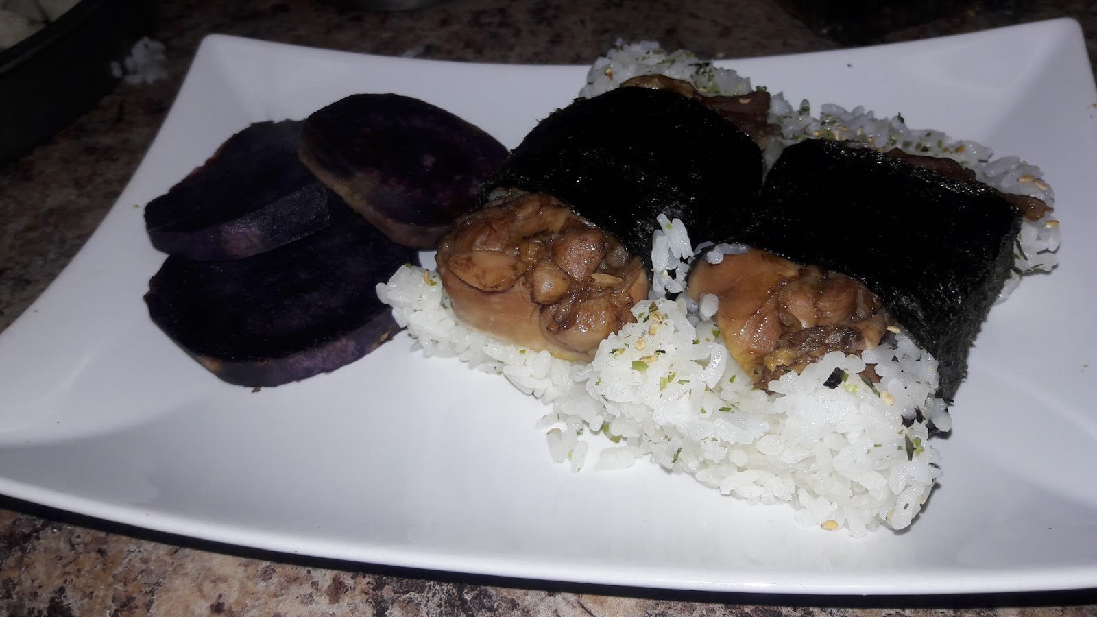 The Kitchen Workout: Steamed Teri- chicken Musubi