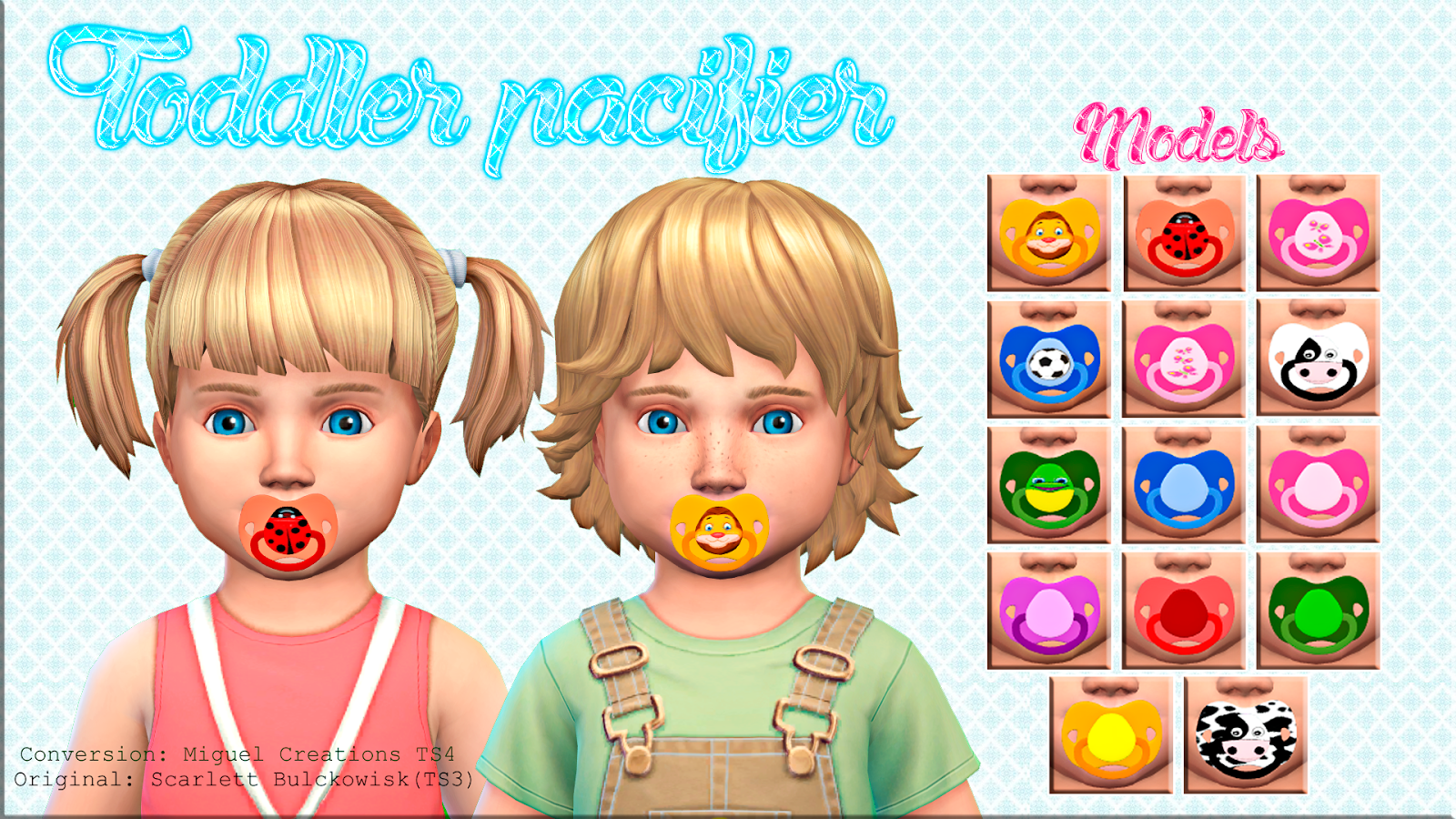 Toddler pacifier - ACC ~ Nathys Sims