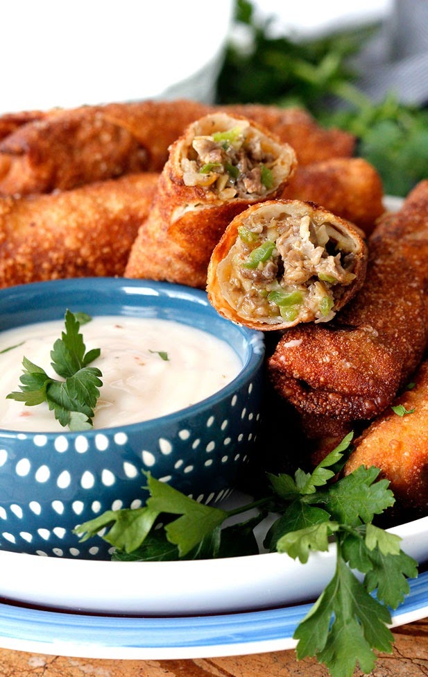 PHILLY CHEESESTEAK EGG ROLLS ~ Delicious Cooking Recipes