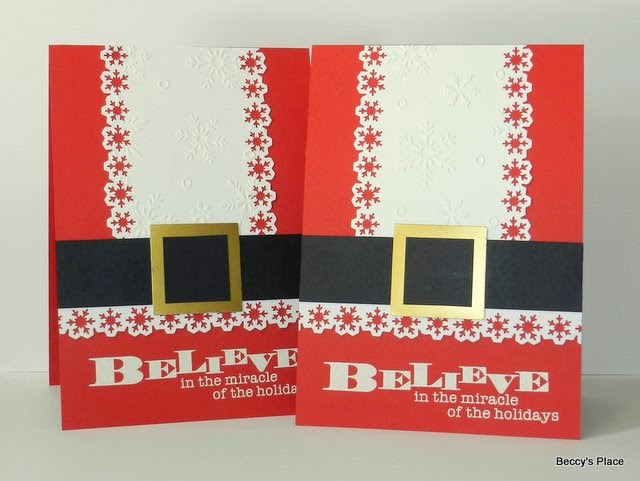 Beccy's Place: Day 21 - Santa Suit Cards