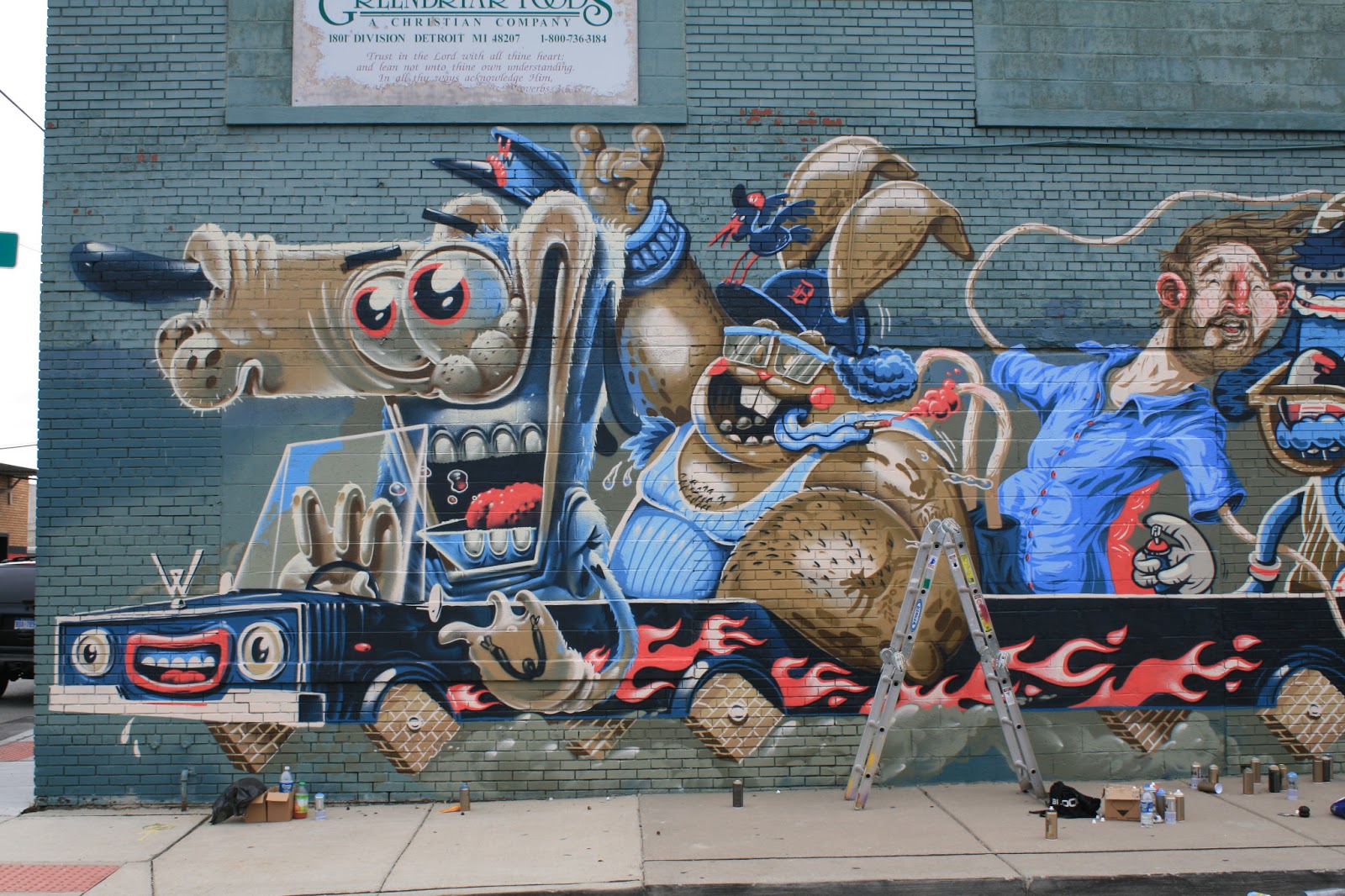 INSIDE THE ROCK POSTER FRAME BLOG: Nychos & The Weird Villains Mural ...