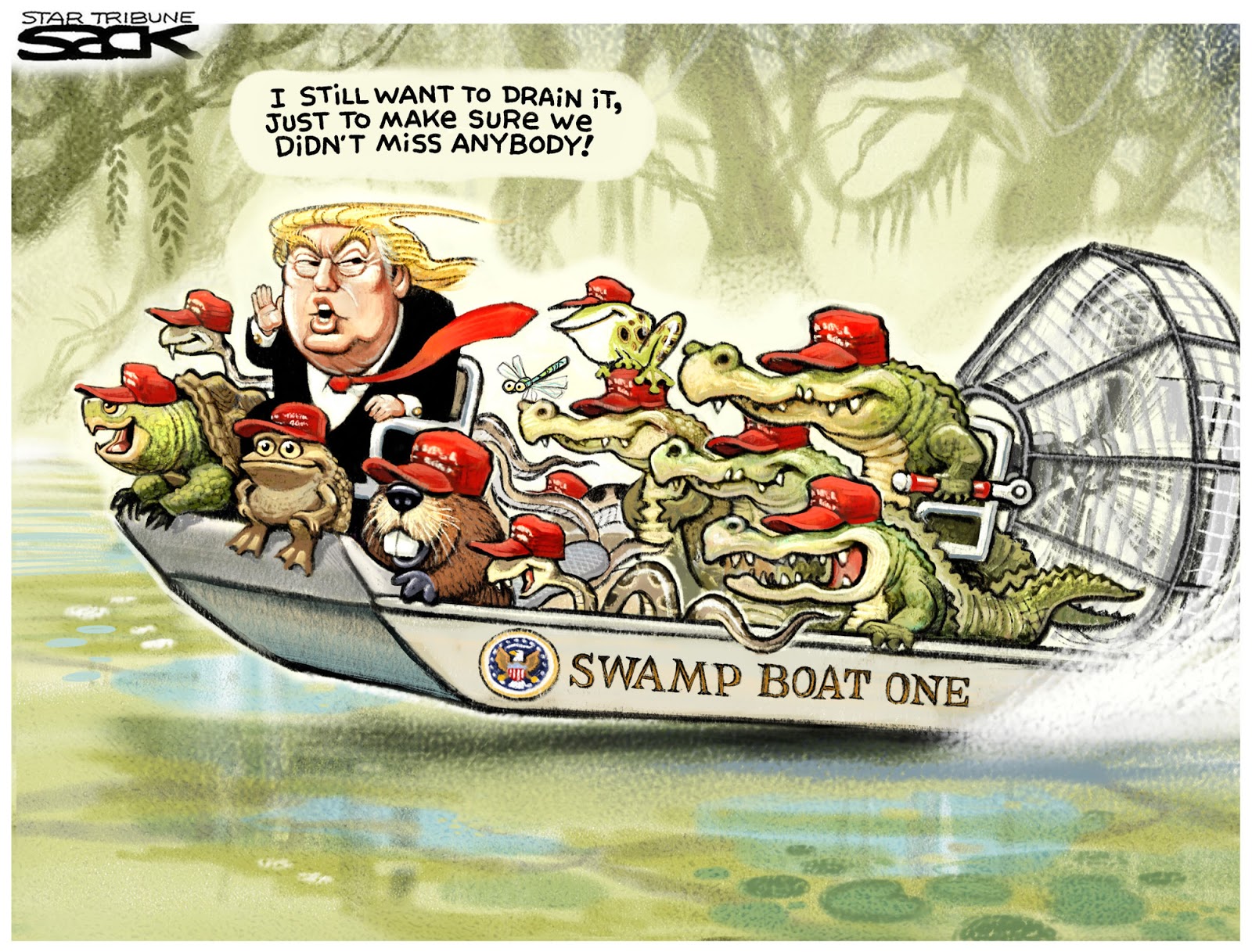Presumptuous Politics: Draining the Swamp Cartoons