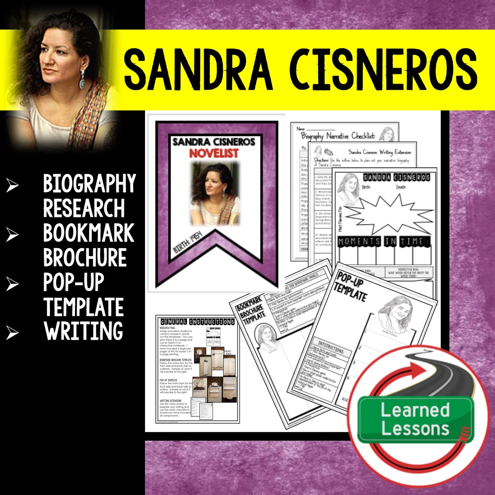 Hispanic History Biography Research, Bookmark Brochure, Pop-Up, Writing ...