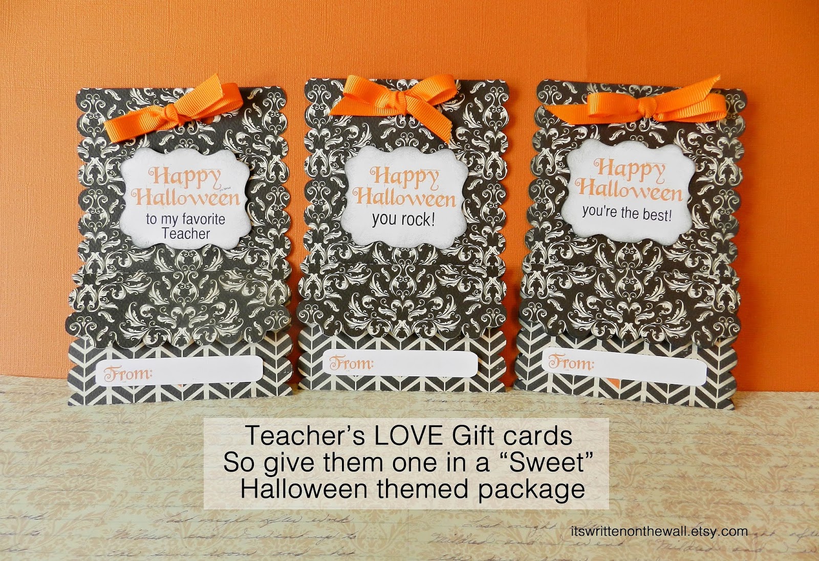 It's Written on the Wall: Halloween Themed Gift Card Holder For Teacher ...