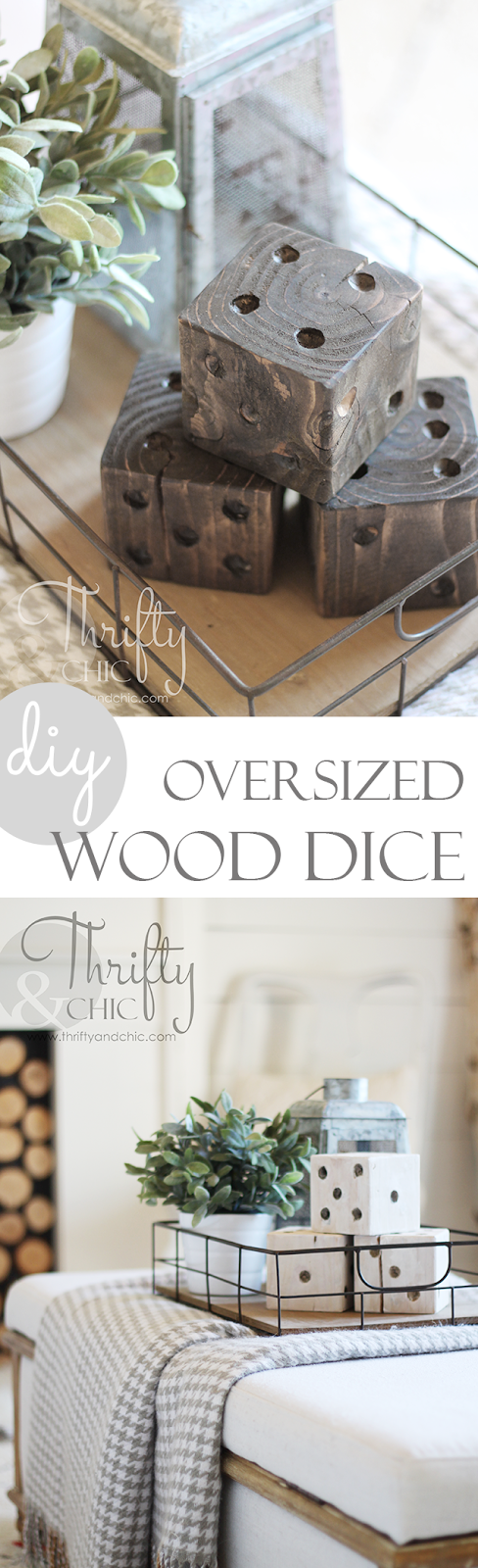 DIY Oversized Wood Dice | DIY DECOR ROOM