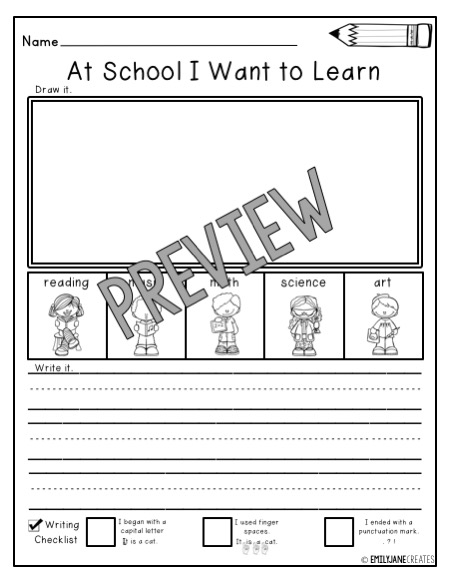 Emily Jane Creates: SEPTEMBER NO PREP LITERACY AND MATH PACKET