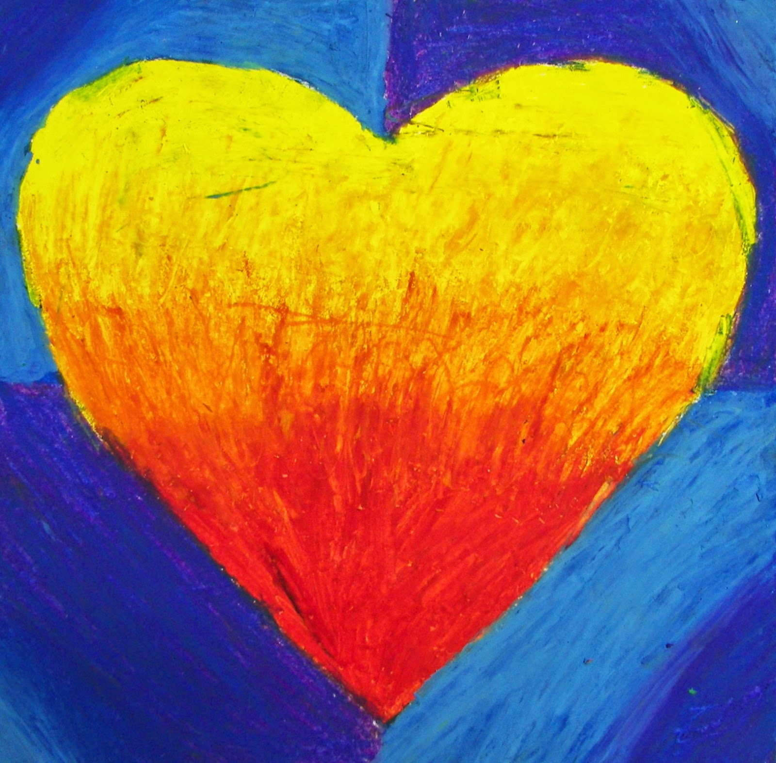 The Rolling Artroom: Oil Pastel Hearts (1st-3rd Grade)