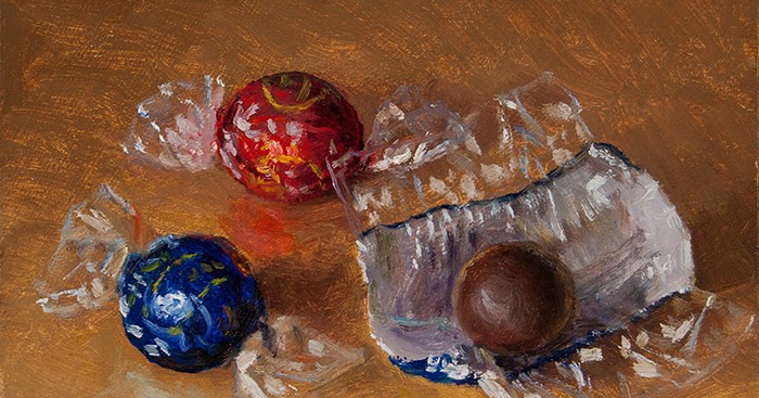 Wang Fine Art: chocolate candy still life food painting
