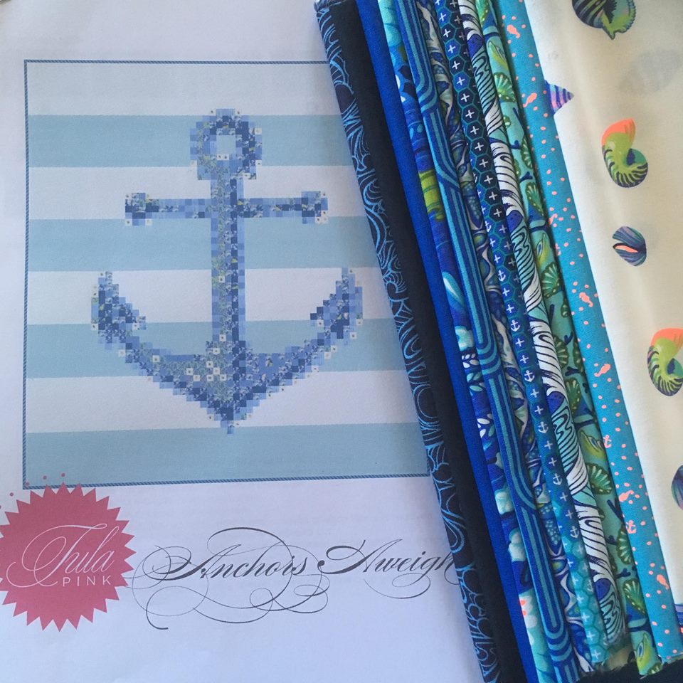 gemini stitches: Tula Pink Anchors Aweigh "Zuma" quilt