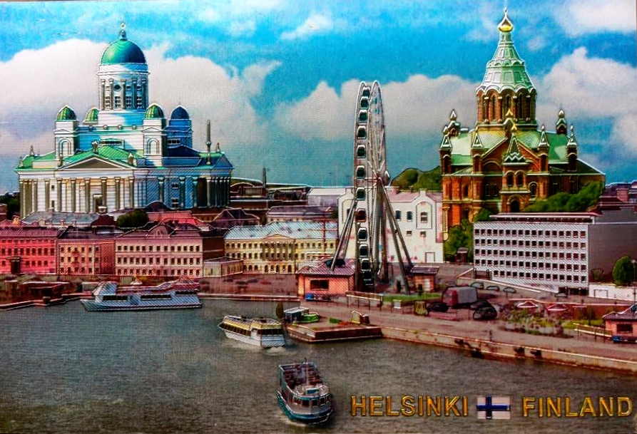 My Favorite Postcards: A Metallic Postcard of Helsinki, Finland with ...