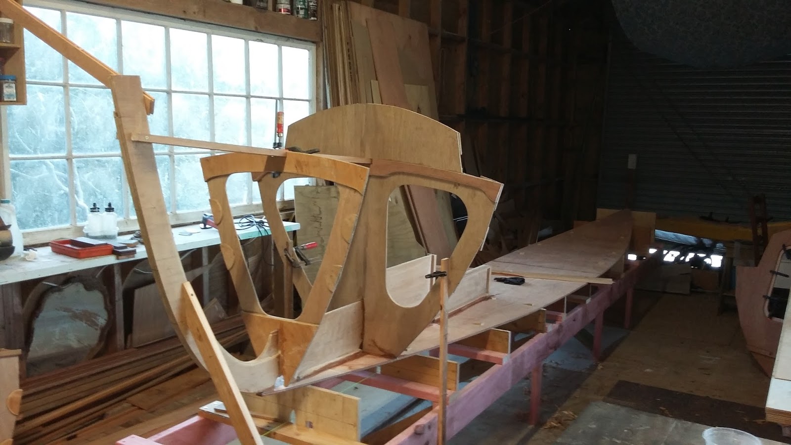 Long Steps stem and frames are being stood up, the shape is starting to ...