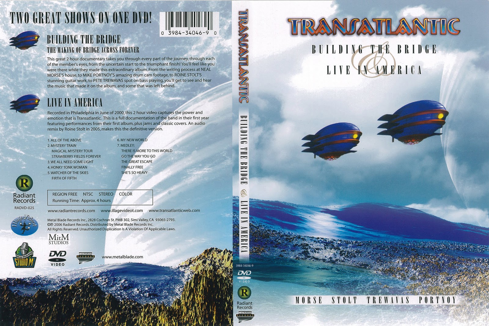 Dream Theater Bootleg DVDs: TRANSATLANTIC