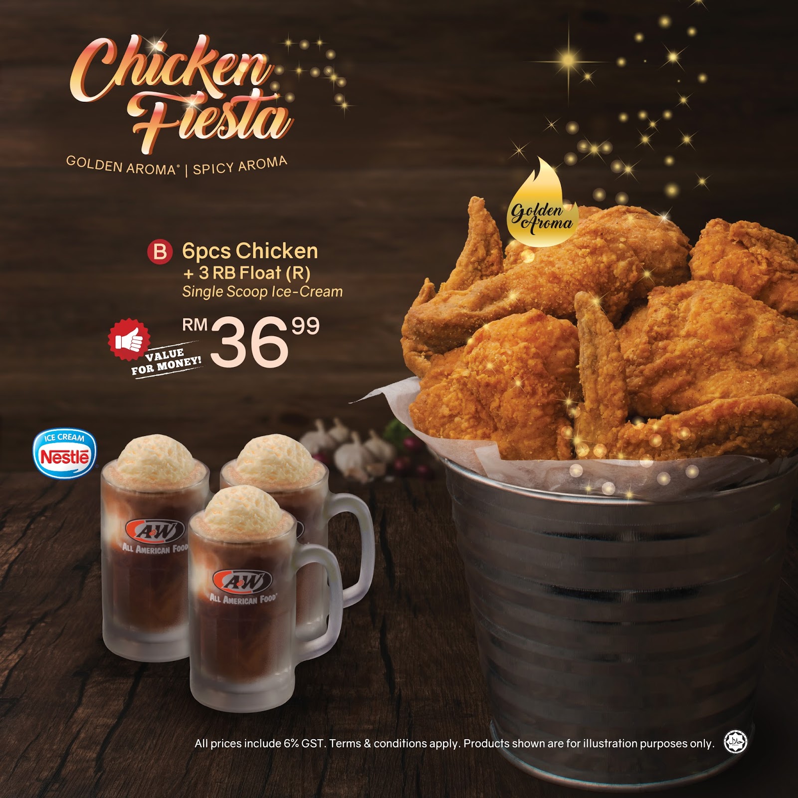 Promosi Chicken Fiesta di A&W Malaysia | Golden Aroma & Spicy Aroma Chicken