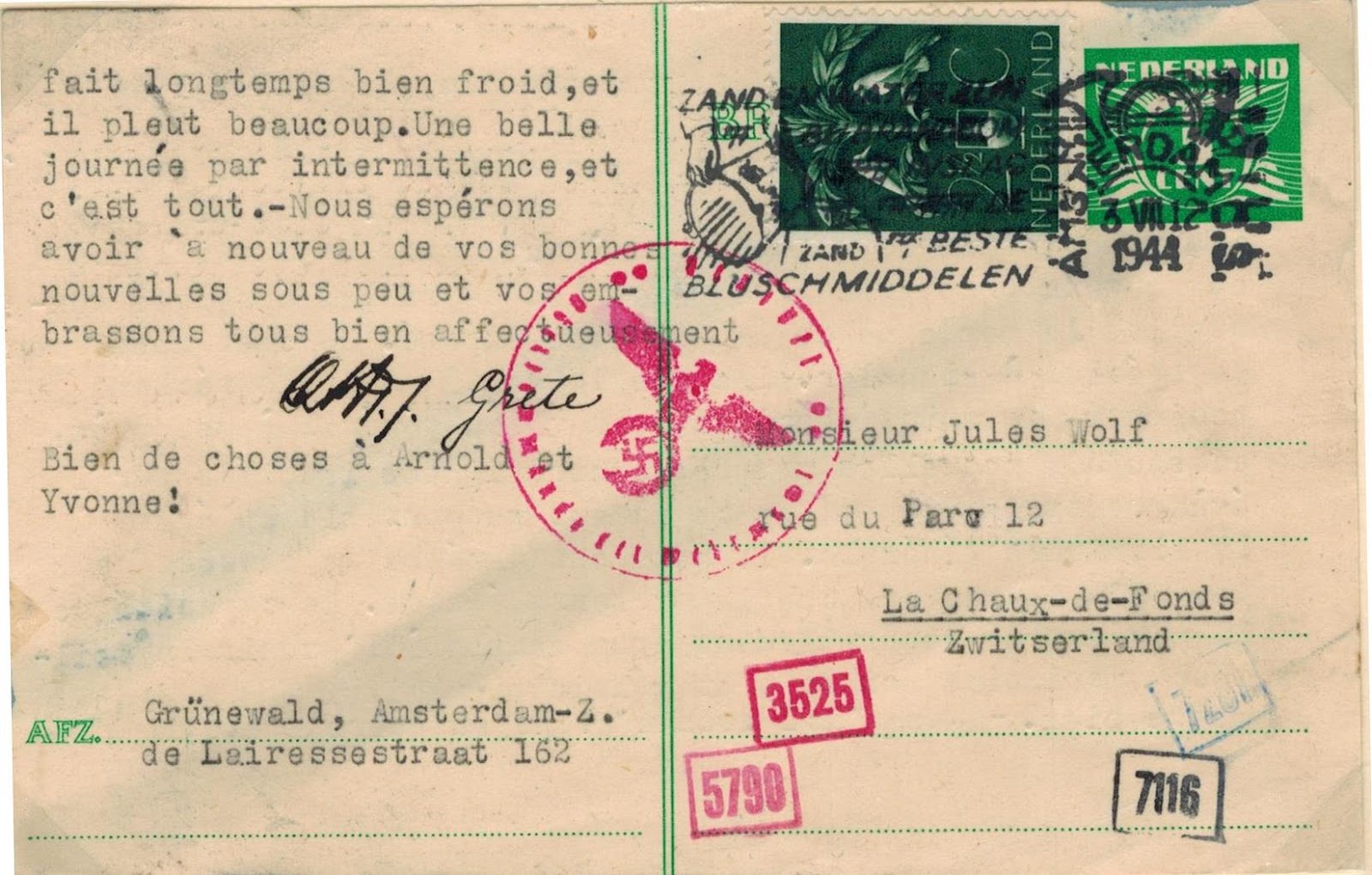 Netherlands Postal History: International Post Card Rates : 1921 - 1946