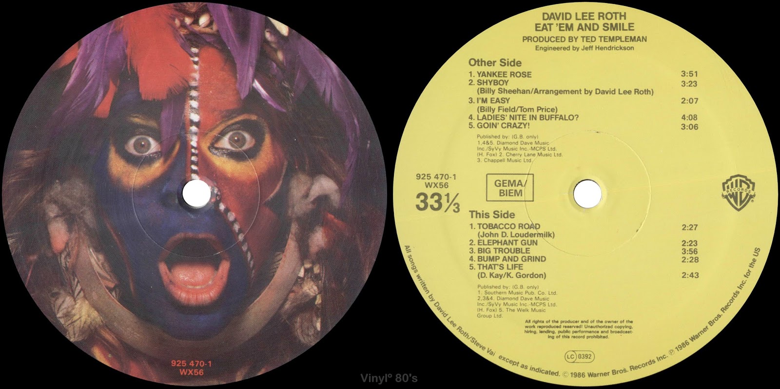 1986 Eat 'Em and Smile - David Lee Roth - Rockronología