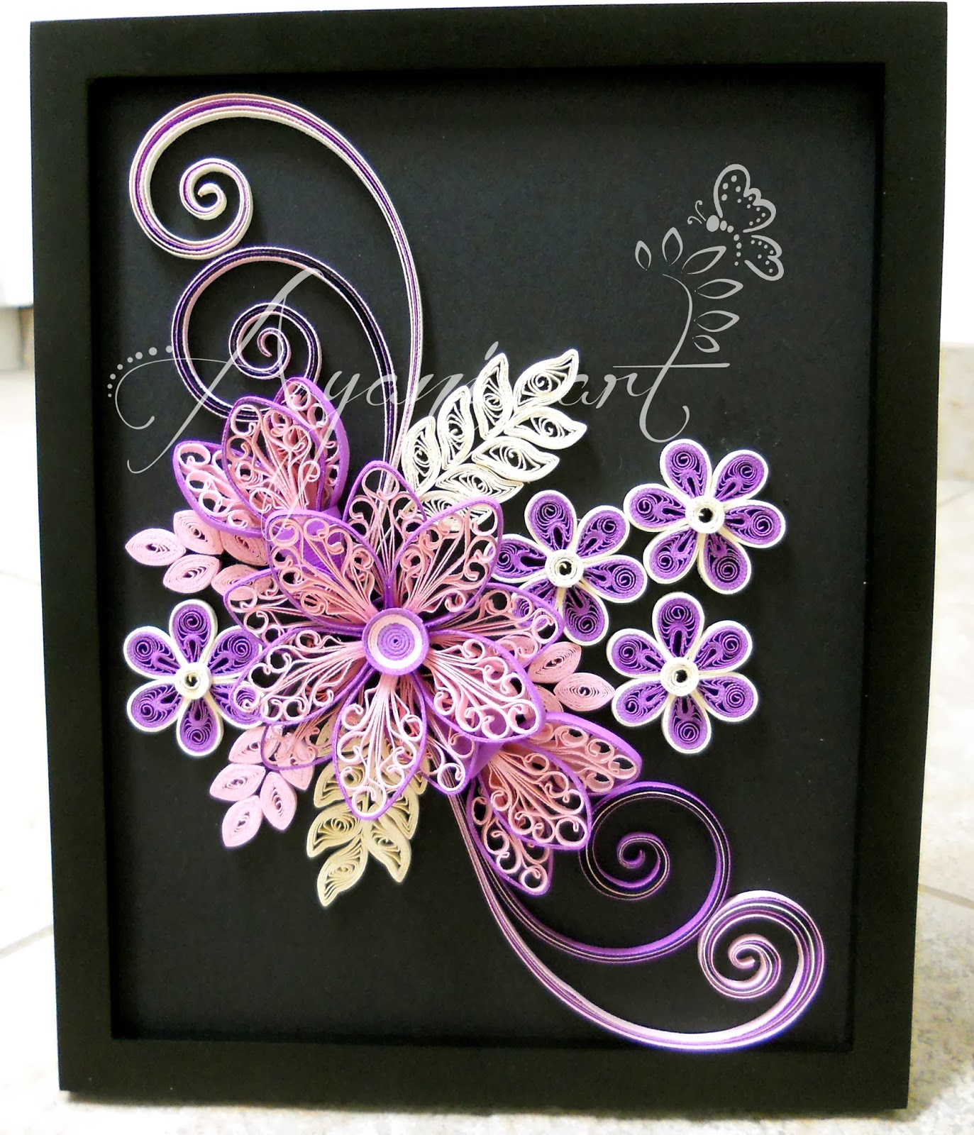 Ayani art: Pink and Purple Quilling