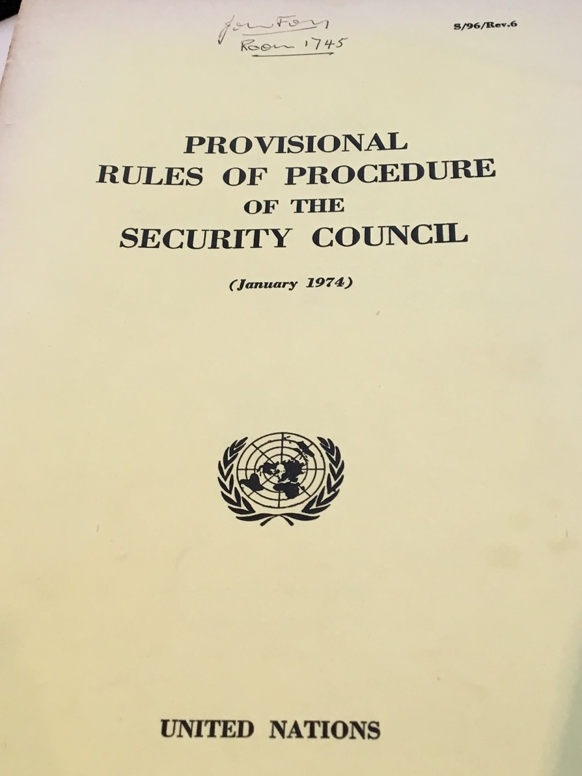 Tamerlane's Thoughts: Old UN documents
