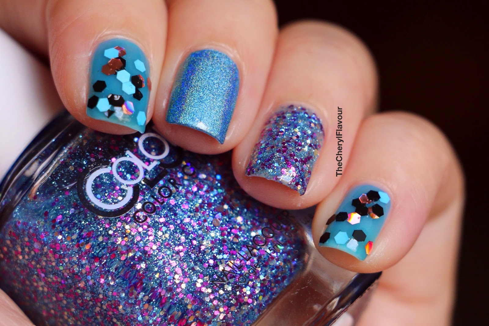 The Cheryl Flavour: Blue Themed Nails!