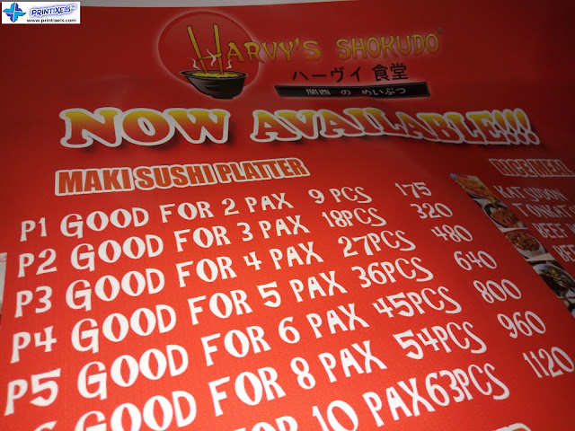 Custom Menu Printing Services | Printixels™ Philippines