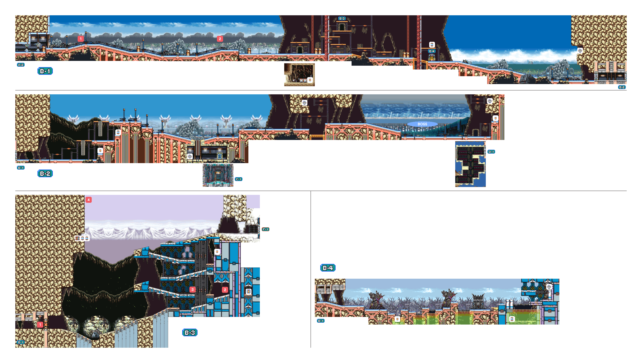 ROCKMAN ZX MAP AREA B - RMMH洛克人回憶之館