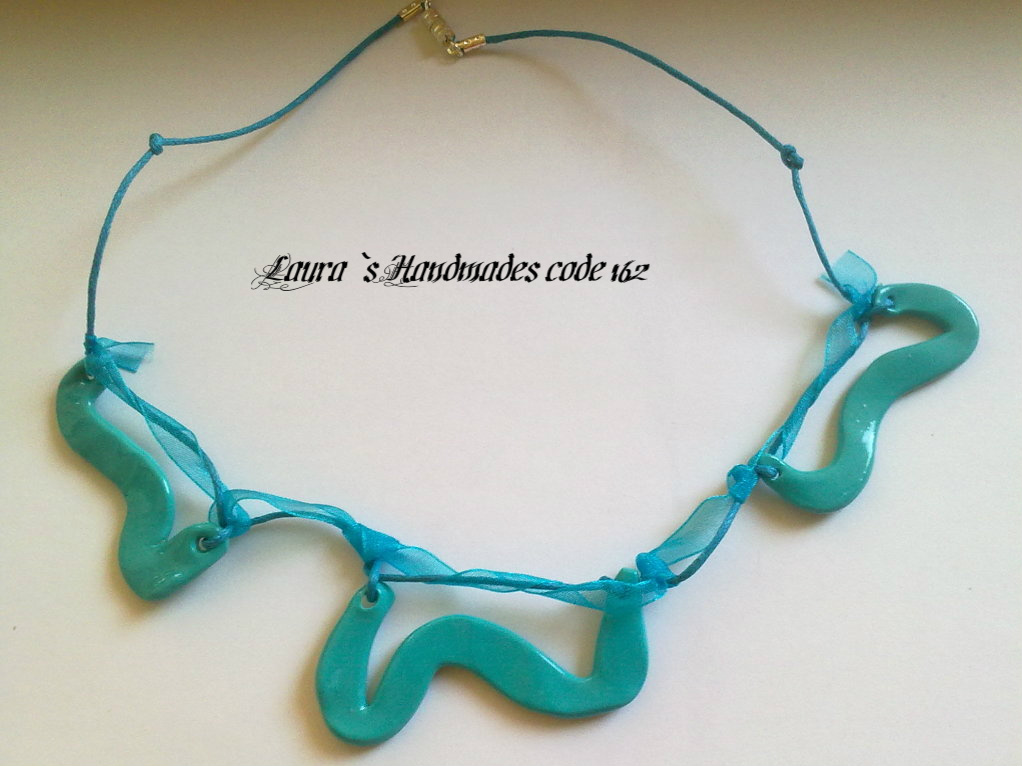 Snake Fimo Necklace | Laura`s Handmade
