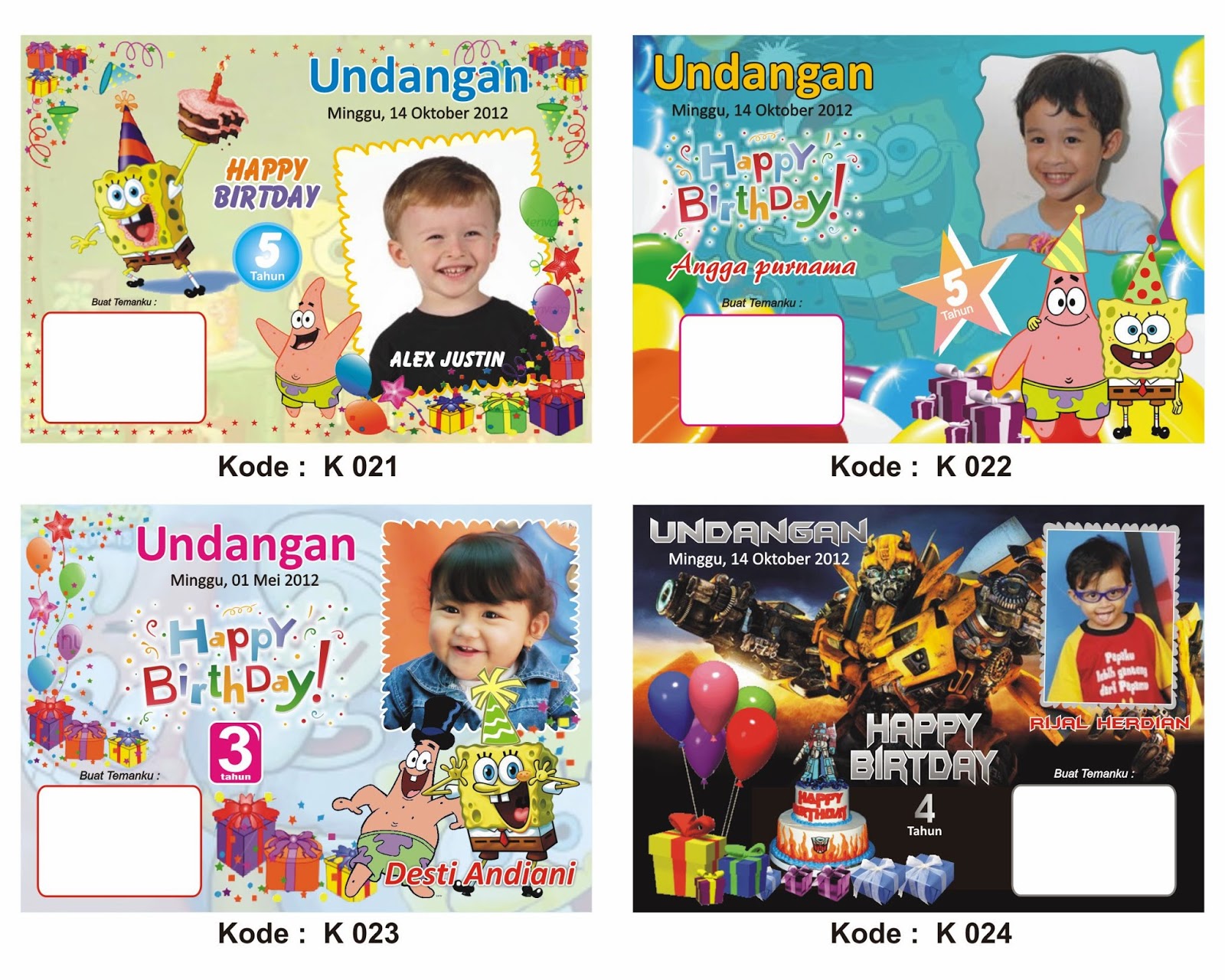JUAL TEMPLATE BACKGROUND UNDANGAN ULTAH 0813 3519 7828: JUAL CD ...