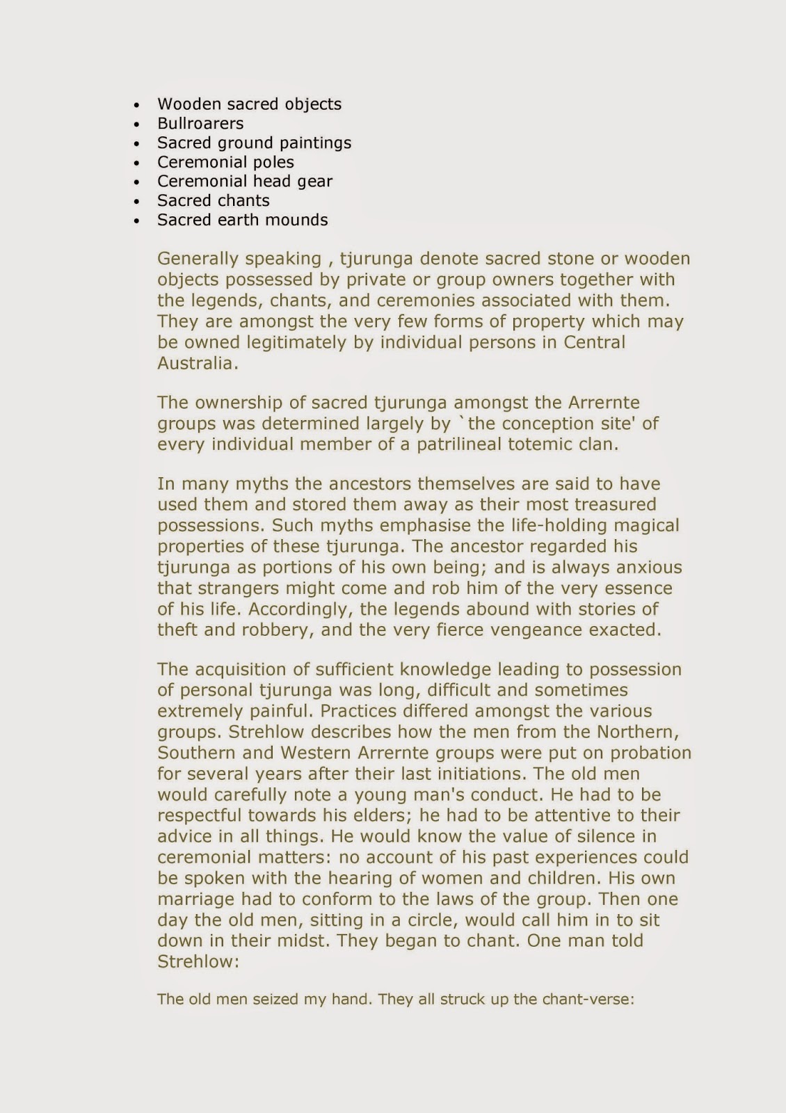 Trivial Art Tribal Art = TA-TA : The Churinga or Tjurunga docs Part 1 ...