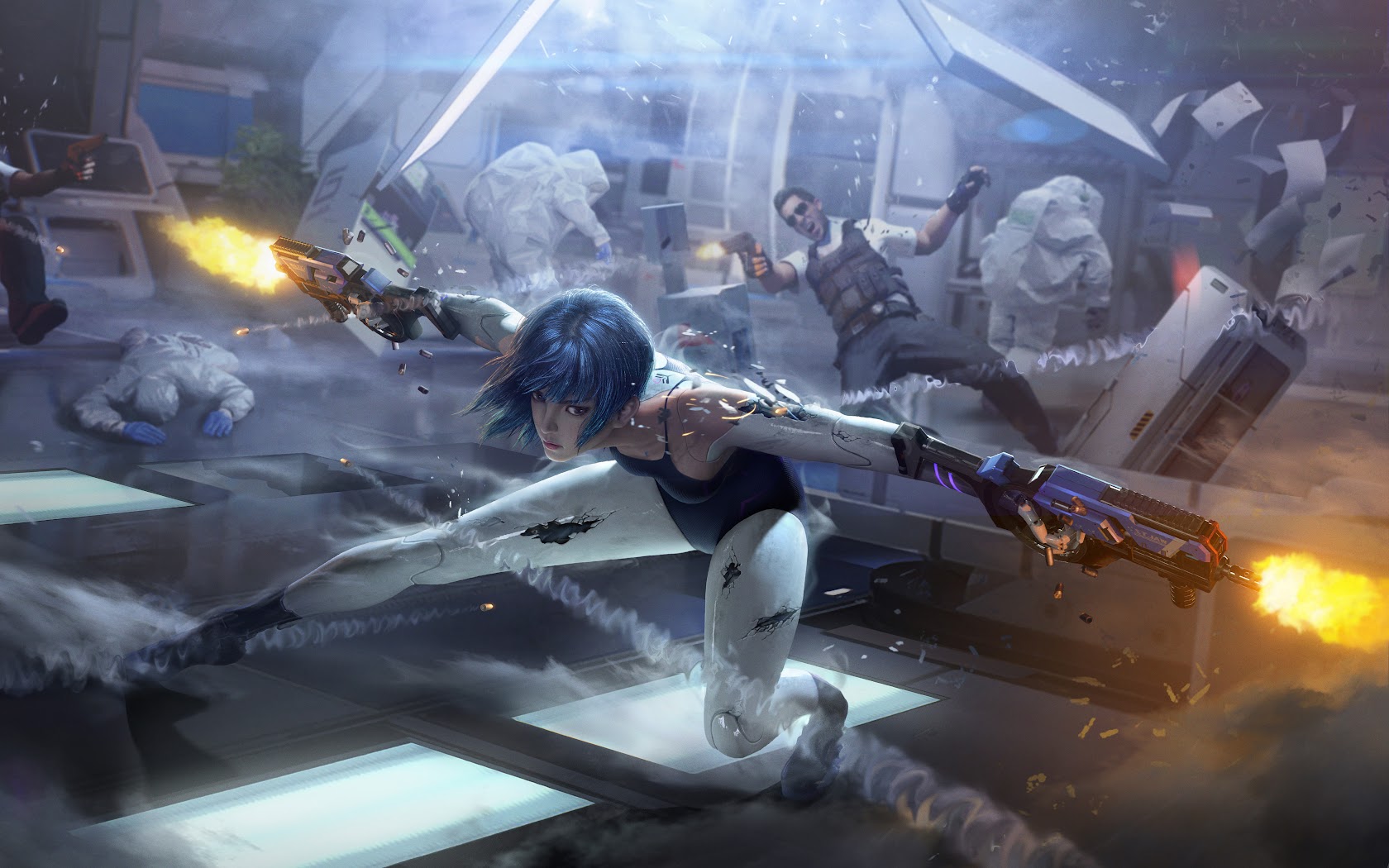 Cyberpunk, Girl, Gun, Fight, Pistol, Sci-Fi, Cyber Hunter, 8K, #148 ...
