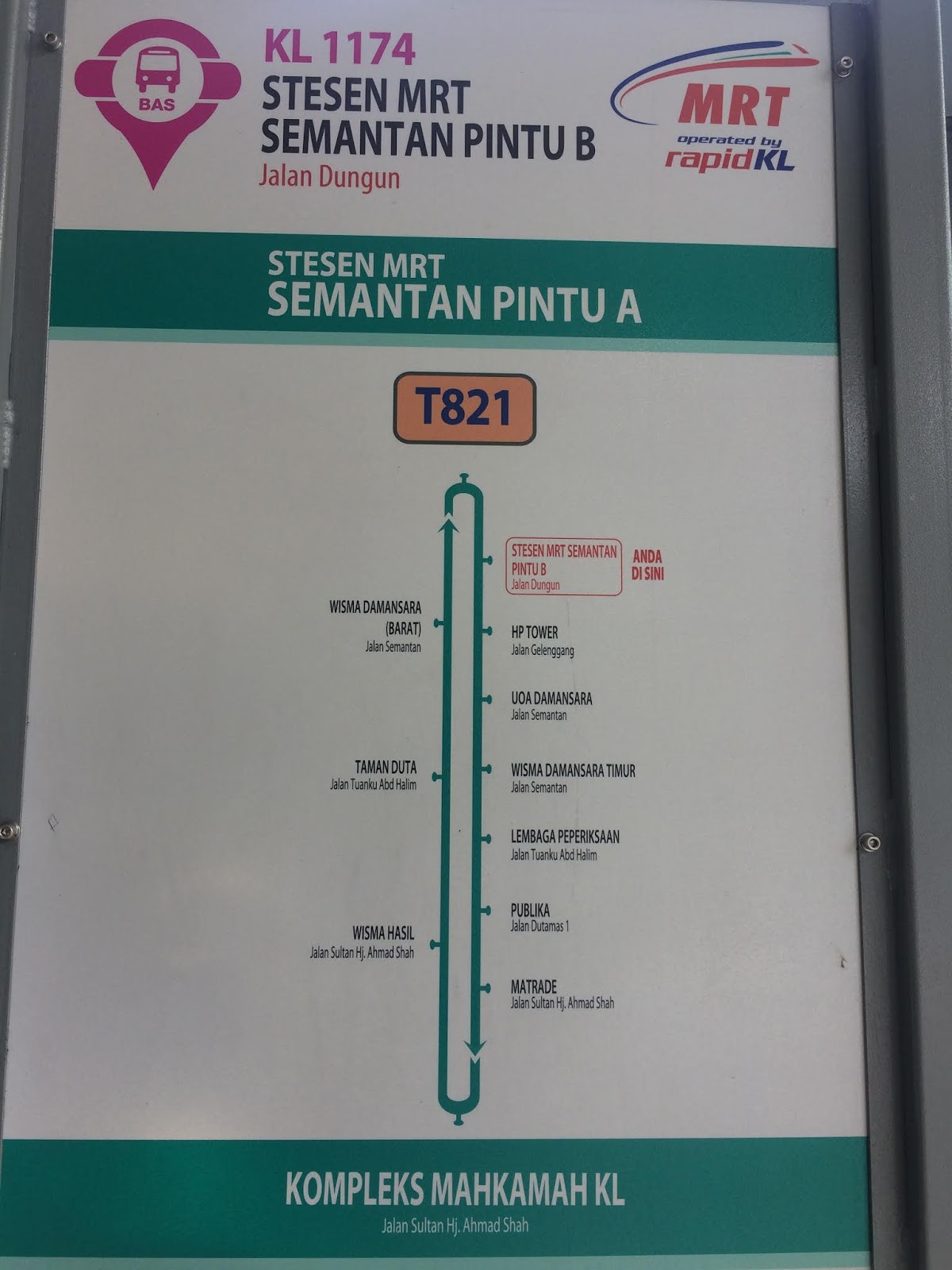 Kuala Lumpur Walk Pics : Kuala Lumpur: MRT Semantan Station