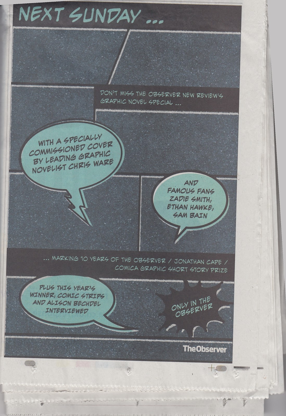 Boys Adventure Comics: Graphic novel special in the Observer this Sunday