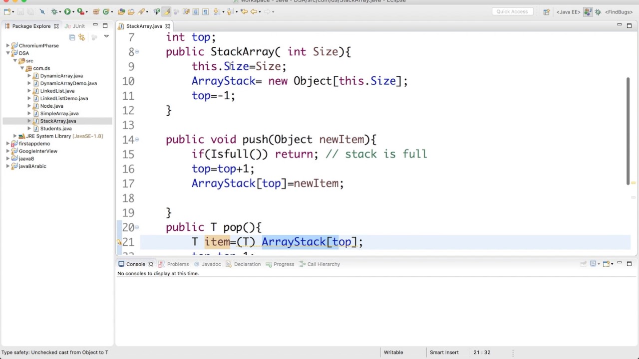 10- implement Stack in Java | كورسات بالعربي 10- implement Stack in Java | كورسات بالعربي