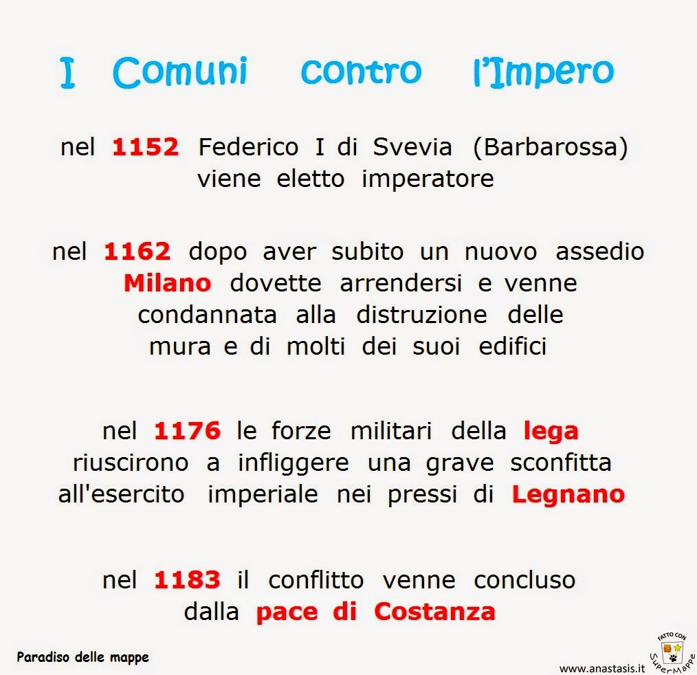 Paradiso delle mappe: I Comuni contro l'Impero