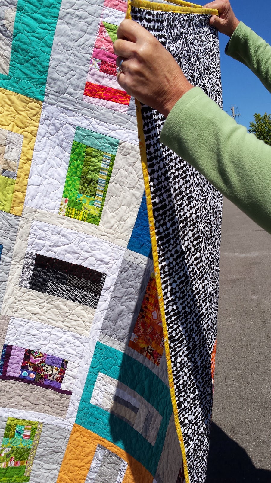 Sew Hungry: Scrappy Windows {A Finished Quilt}