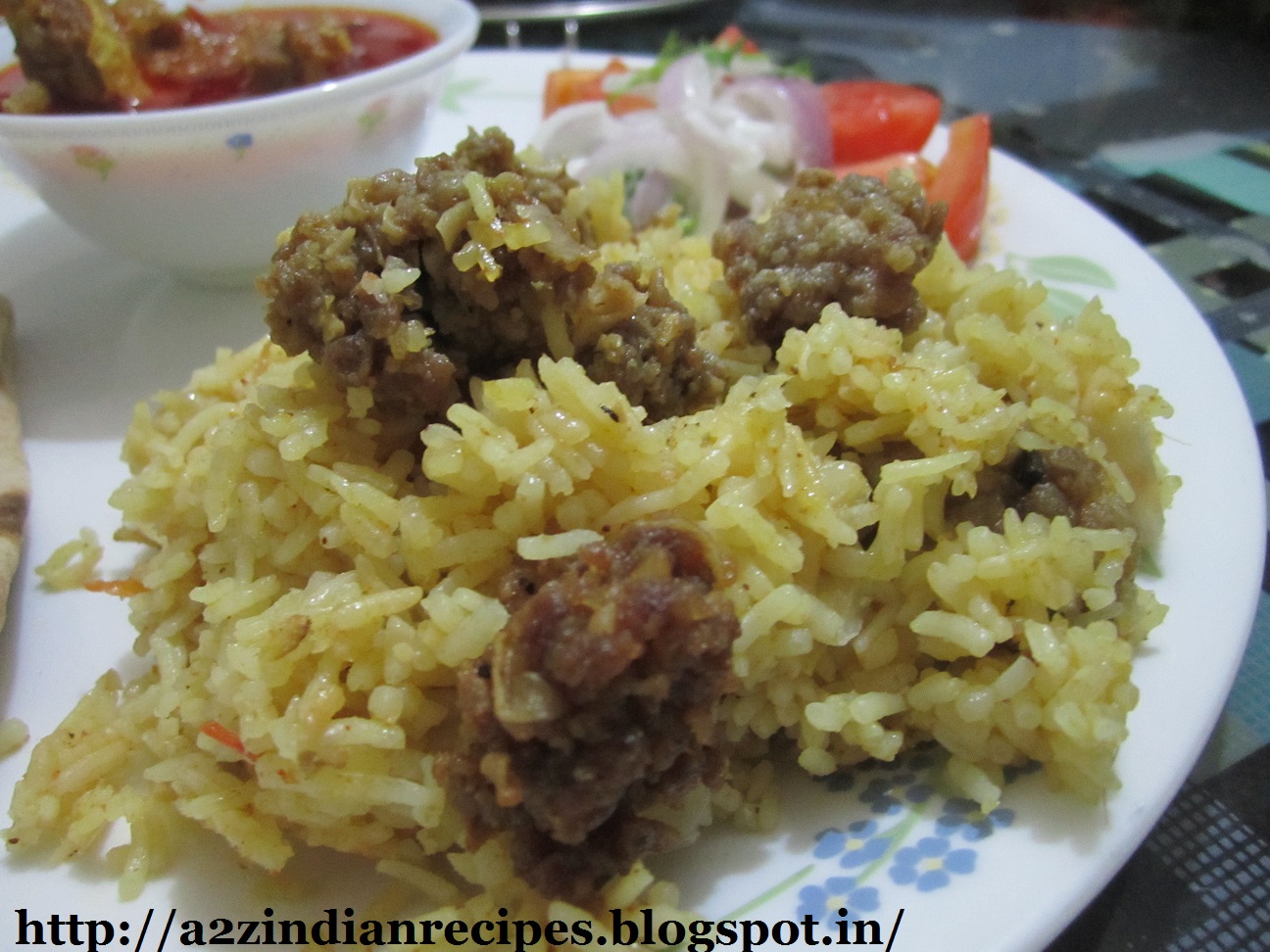 a2zindianrecipes: Mutton Balls Pulao / Mutton Goli Pulao