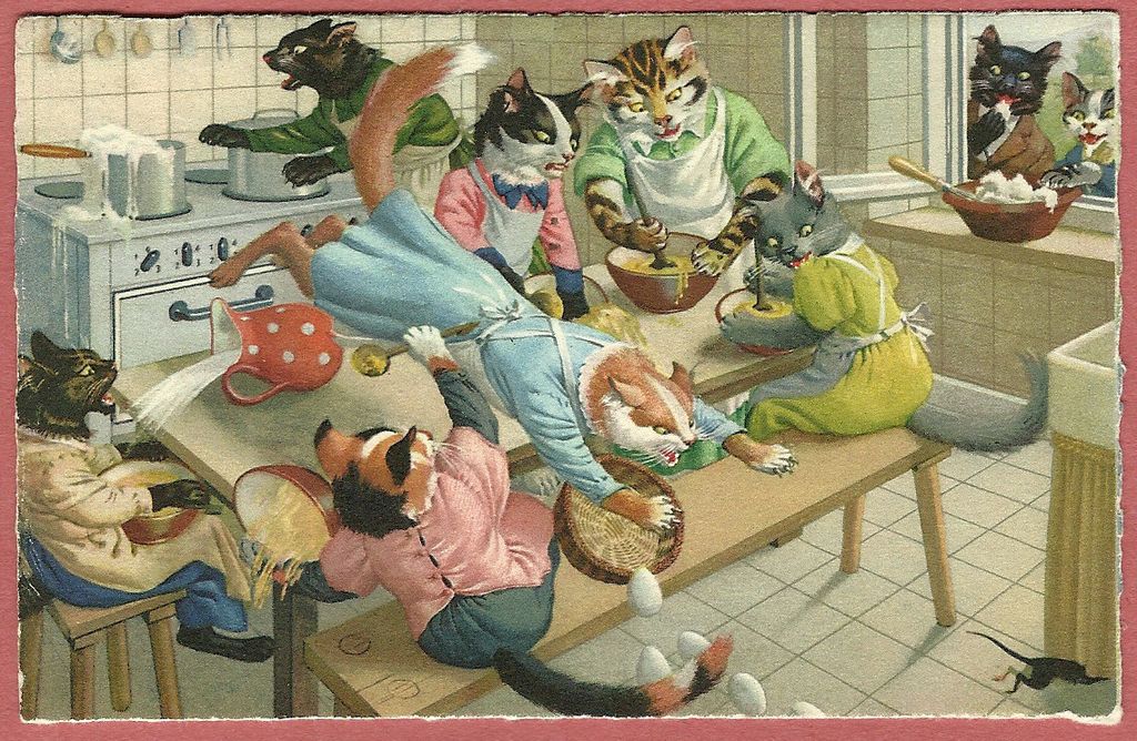 Catladyland: Cats are Funny: Silly Vintage Cat Postcards: Ridiculously ...